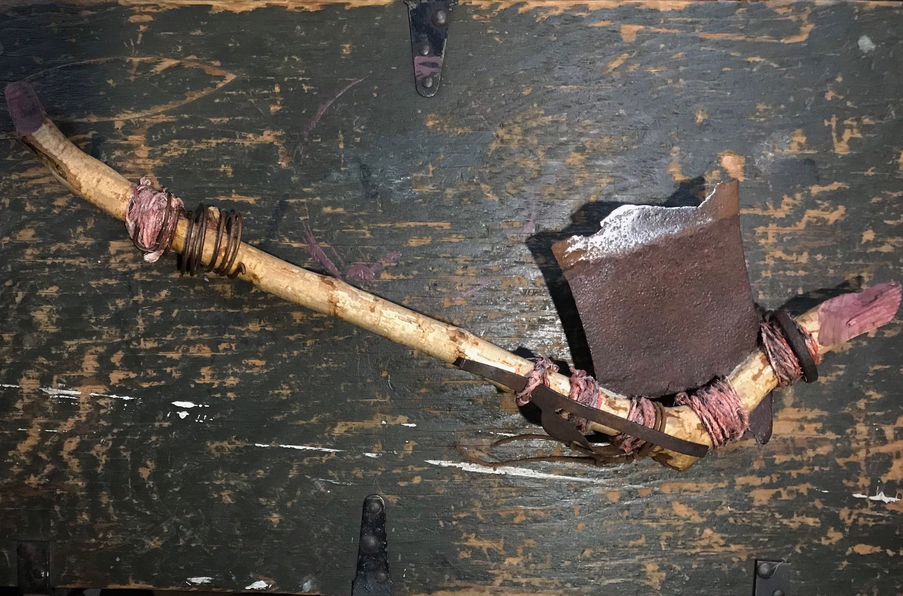Rusty Beaver Hatchet - Sculpture / Found Object / Beaver-carved Hard ...
