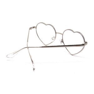 Silver Heart Shaped Prescription Glasses | Heart Shape RX Eyeglasses ...