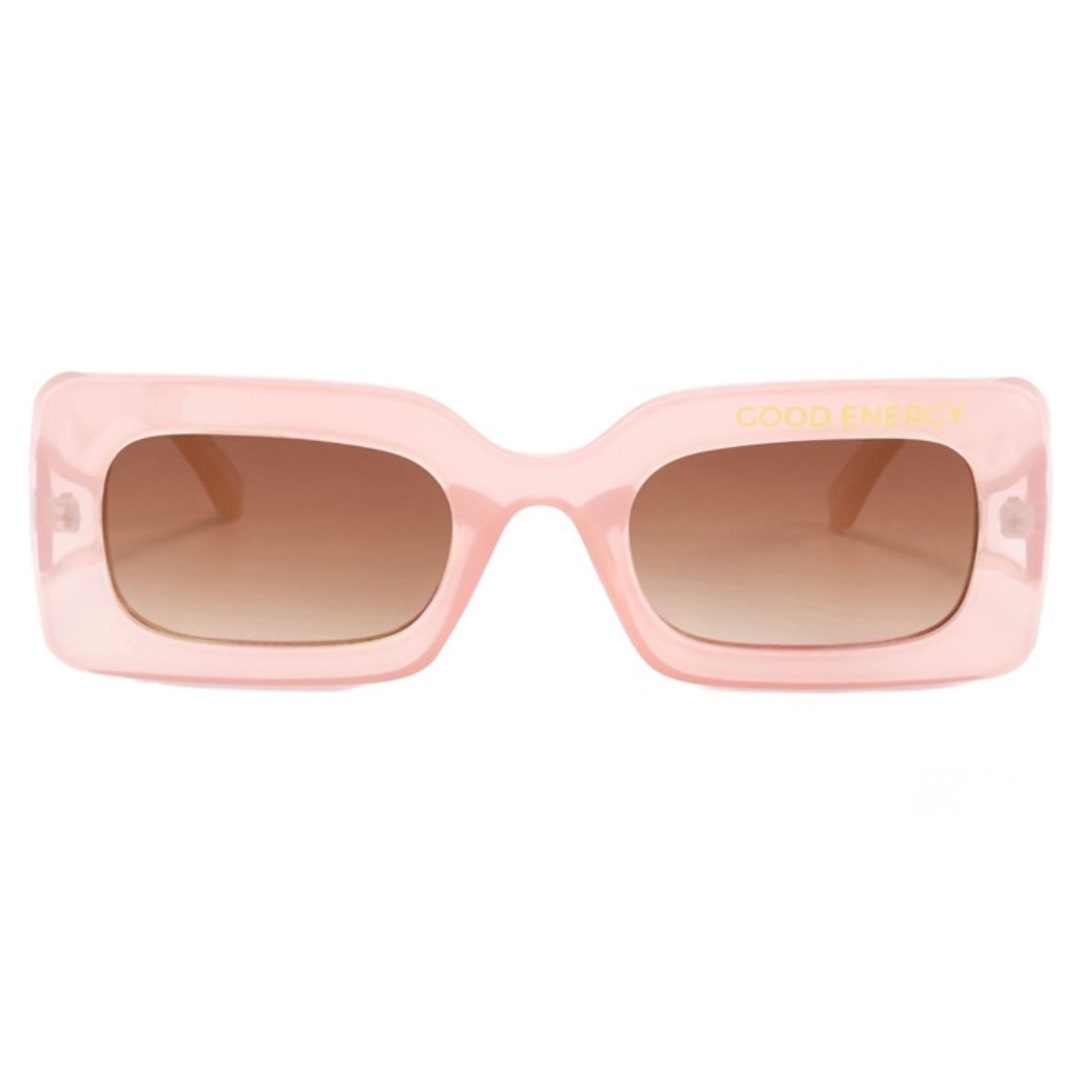 Good Energy Pink Sunglasses for Women | Rectangular Sunnies | Retro ...