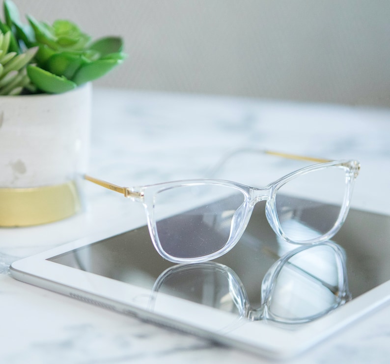 Retro Square Computer Glasses Nerdy Blue Light Blocking - Etsy