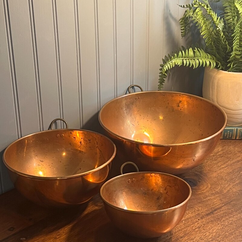 Copper Mixing Bowls - Etsy