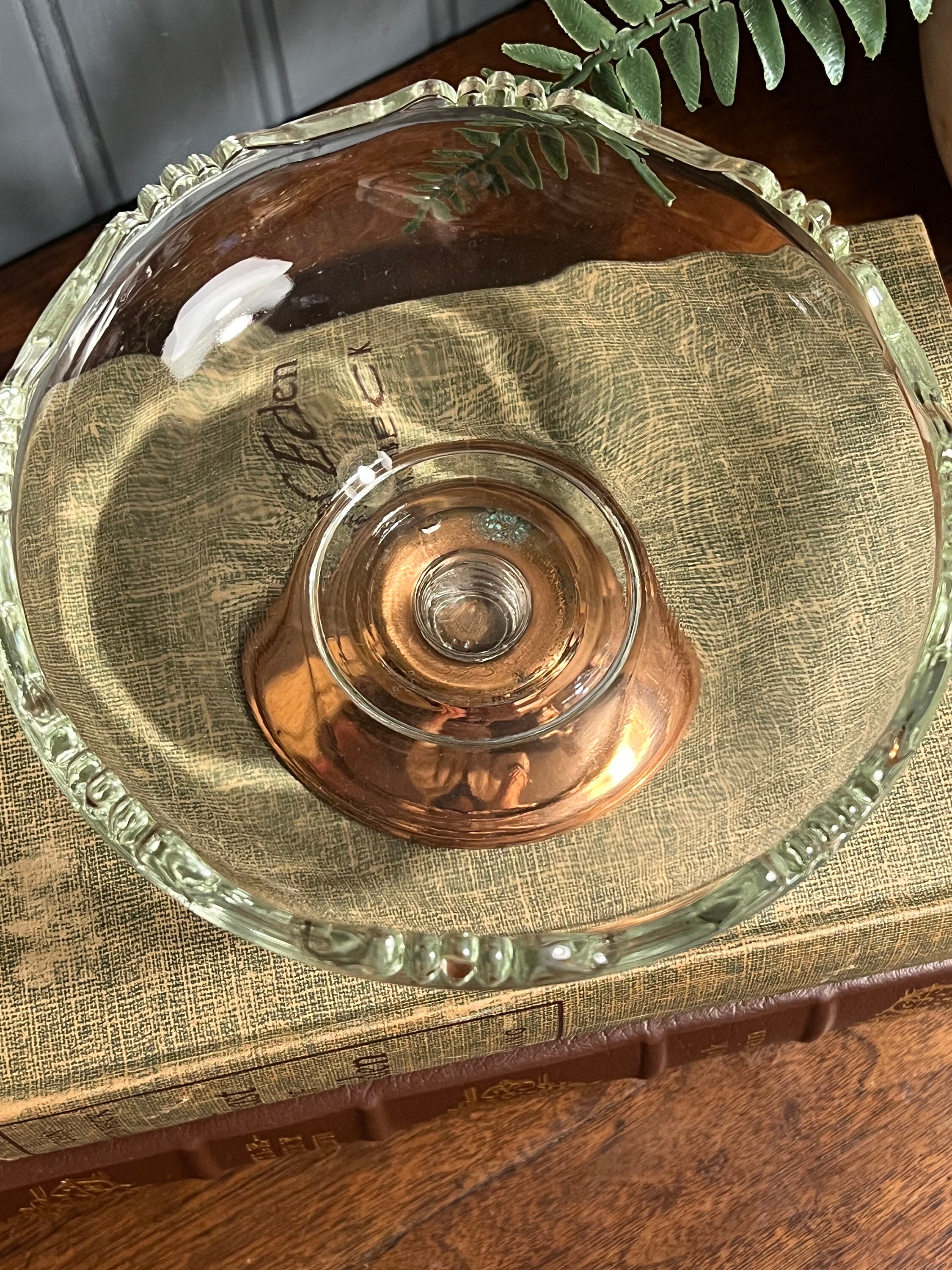 Vintage 6 Round Clear Glass Key Coin Jewelry Bowl With - Etsy