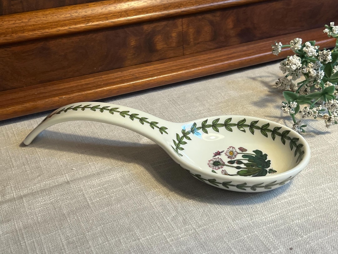Vintage Portmeirion Botanic Garden Floral Porcelain Spoon Rest ~ Fine Porcelain, Flowers and ...