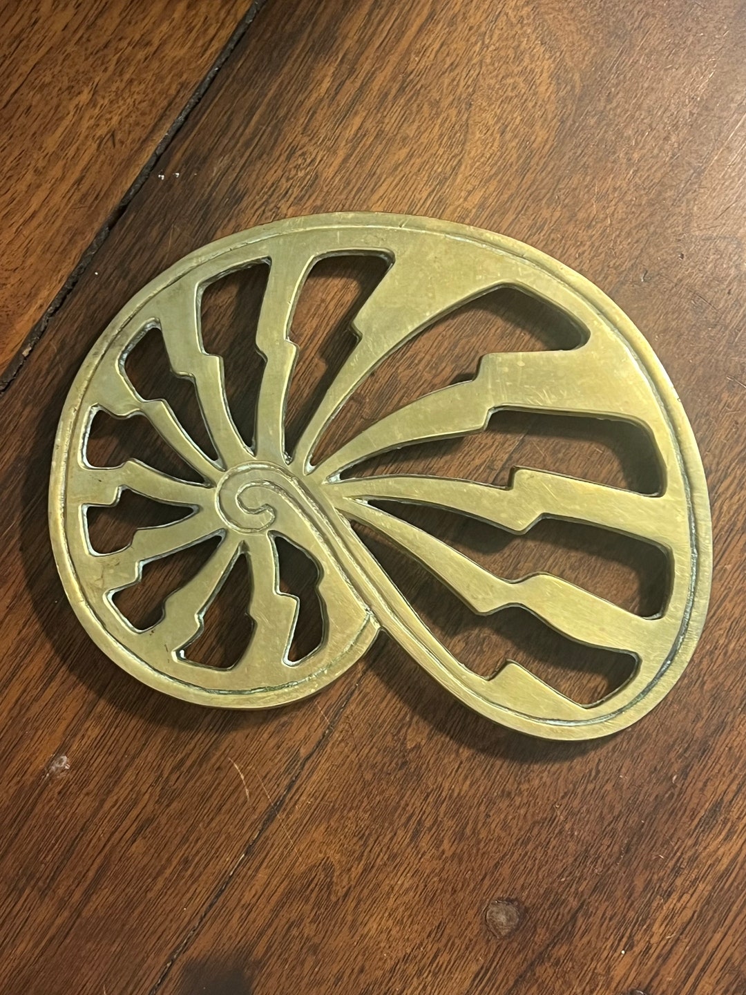 Vintage Brass Sea Shell Trivet/hot Pad Decorative Brass Shell Trivet ...