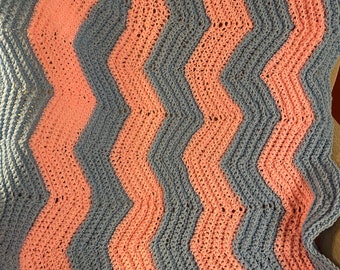 Zig Zag Baby Blanket - Etsy