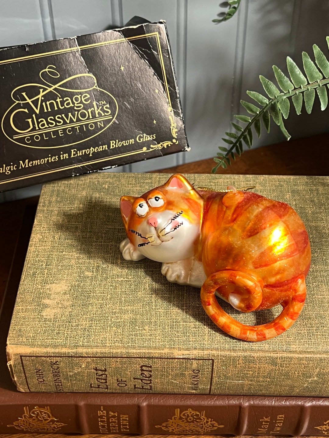 Vintage Glassworks Collection European Blown Glass Cat Etsy