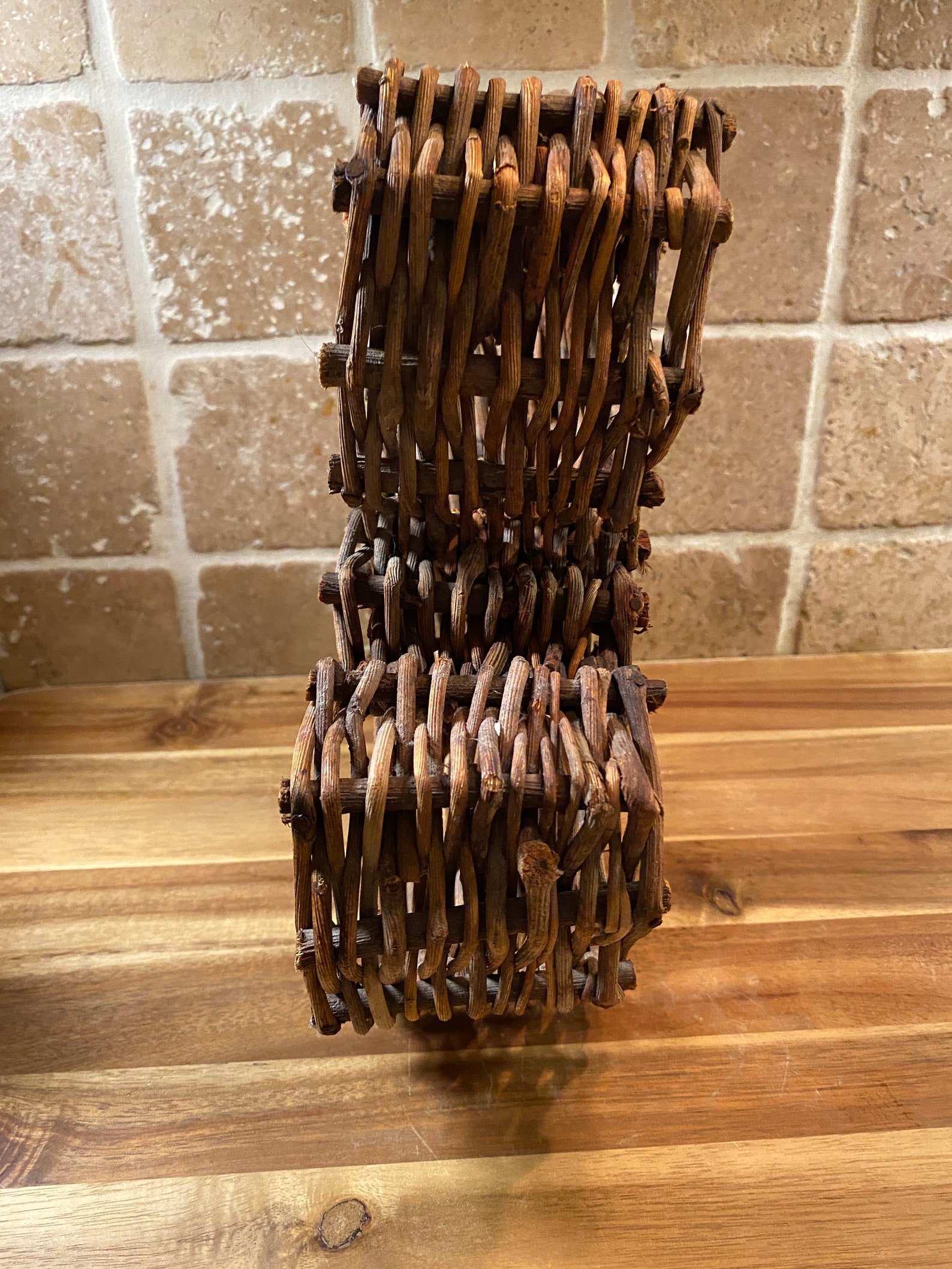 Vintage Woven Wicker Wood Branch/twig 3 Heart-shaped Joined - Etsy