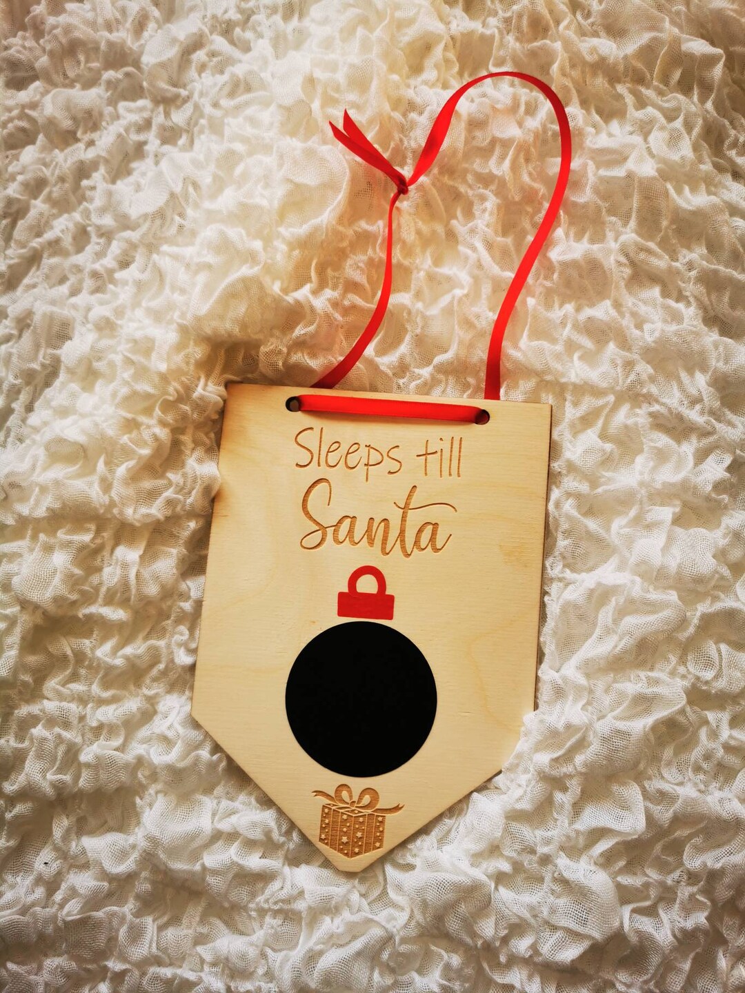 Sleeps Till Santa Claus Plaque, Countdown Till Santa, Countdown to ...