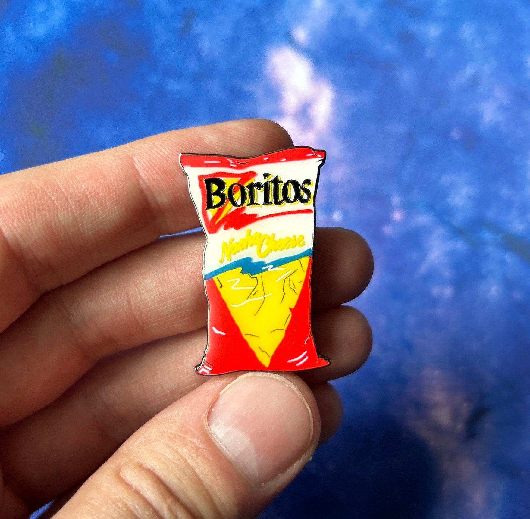 Doritos Nacho Cheese Spoof 90s Throwback Enamel Pin - Etsy