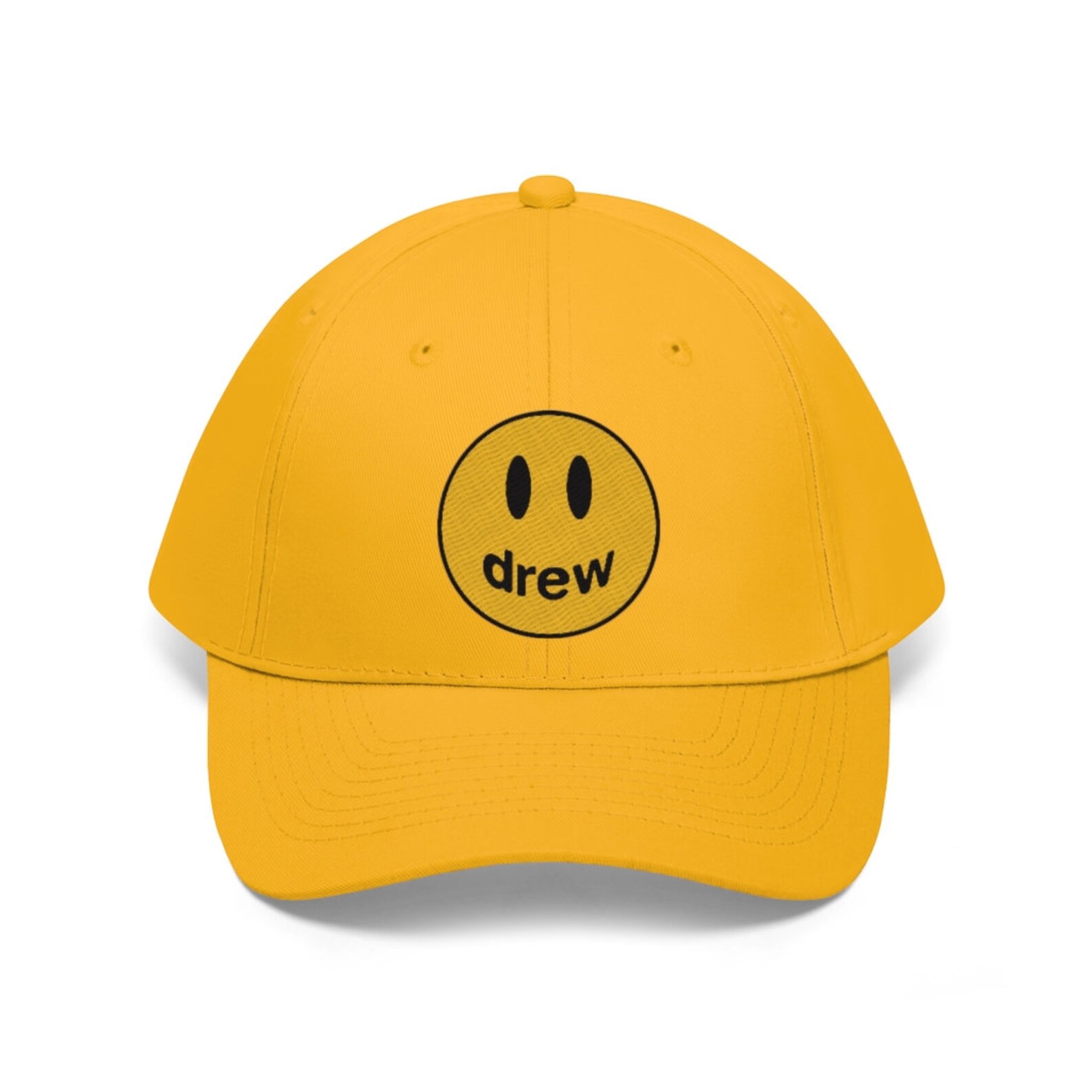 Drew Smiley Face 6 Panel Dad Hat - Etsy UK