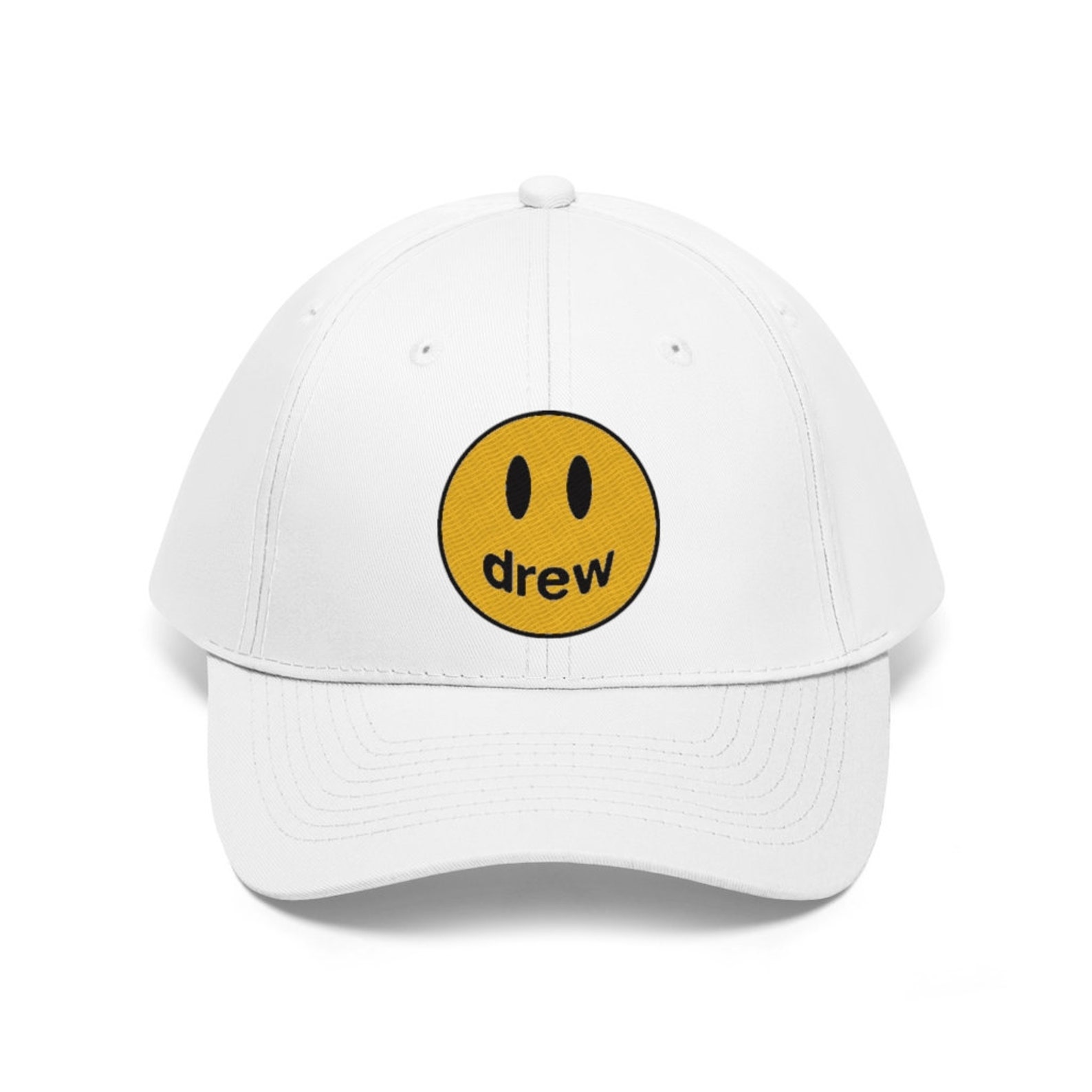 Drew Smiley Face 6 Panel Dad Hat - Etsy UK