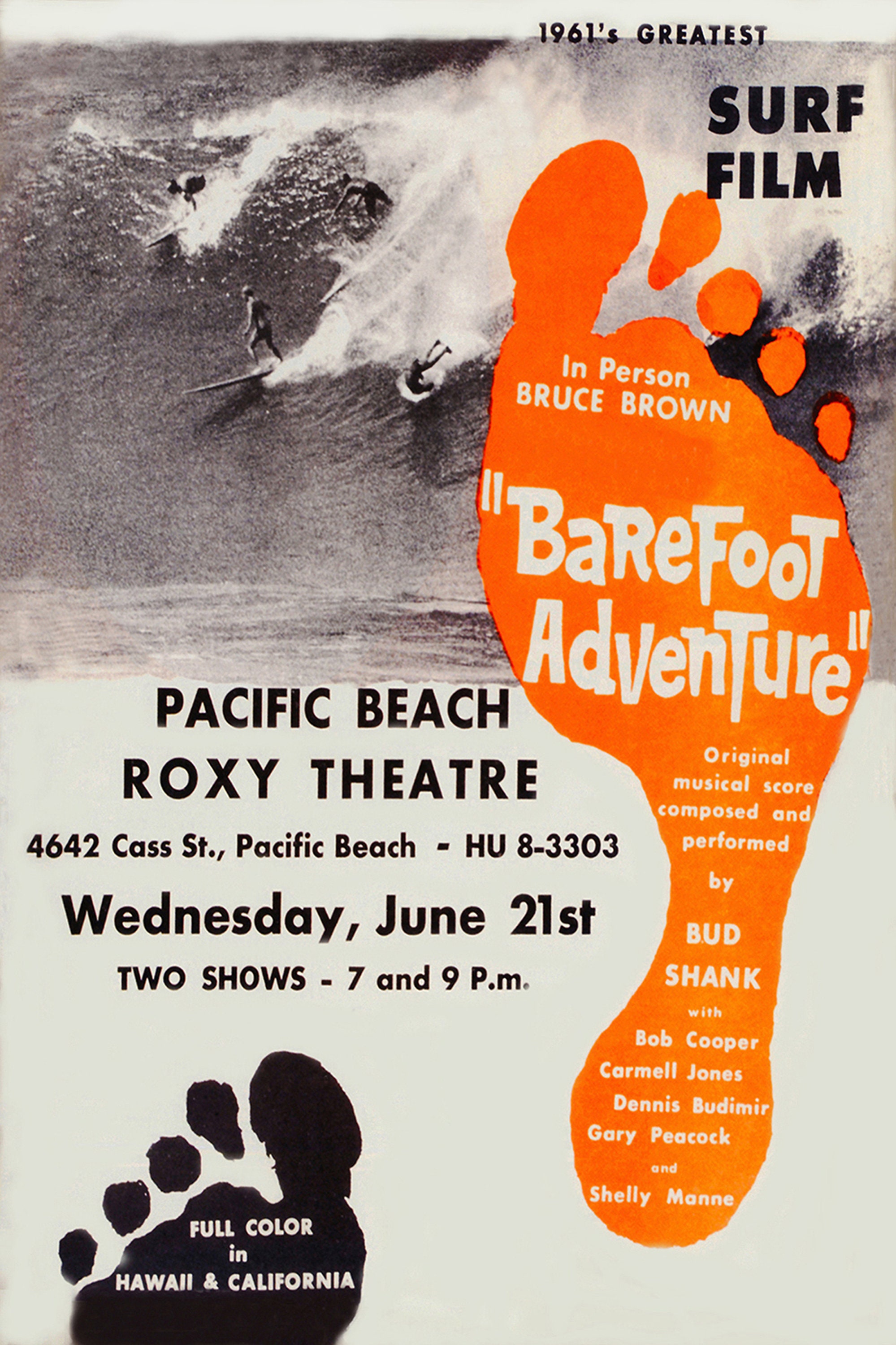 Barefoot Adventure Vintage Surf Movie Poster Print - Etsy