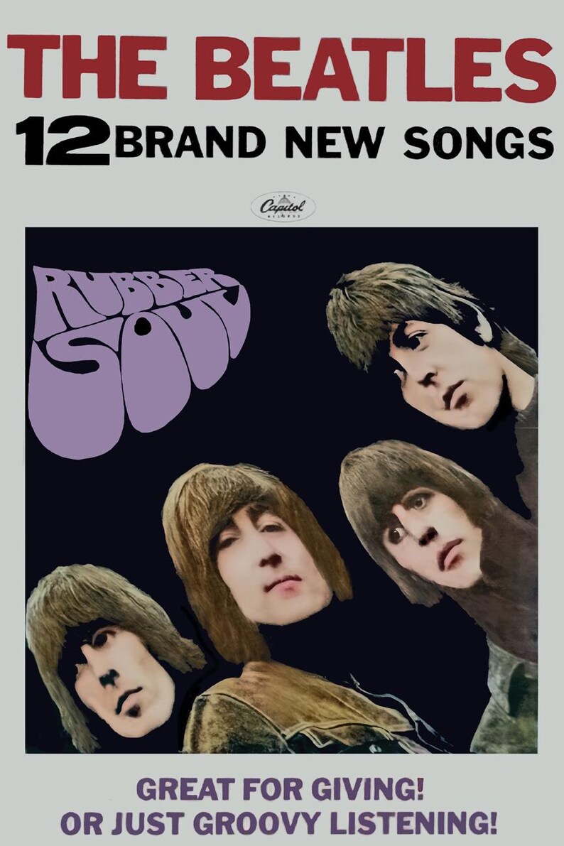 The Beatles 1965 Rubber Soul US Promo Poster Print - Etsy