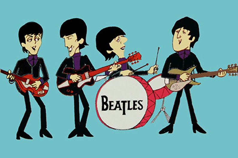 Beatles 1960s Cartoon TV Show Artwork Poster Print - Etsy