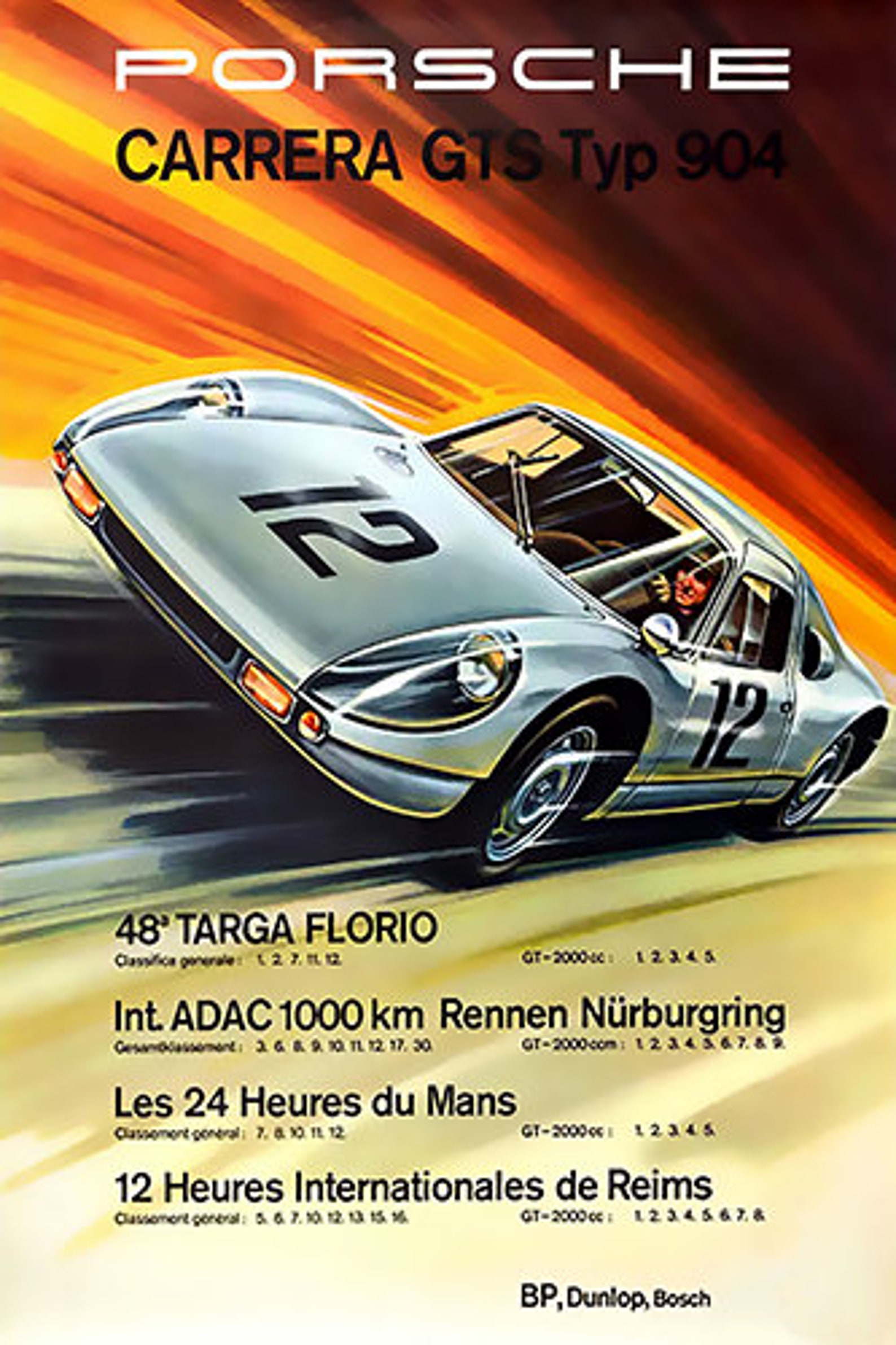 Porsche Carrera GTS Auto Racing Poster Print - Etsy