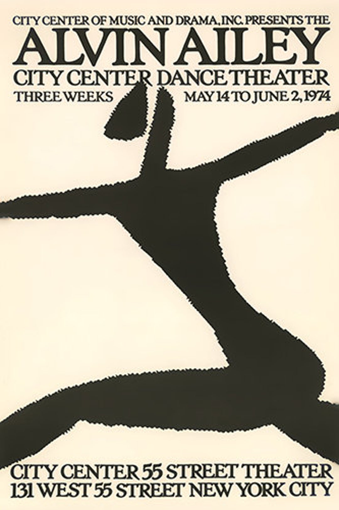 Alvin Ailey 1974 City Center Dance Theater Live Performance Modern Dance Poster Print - Etsy