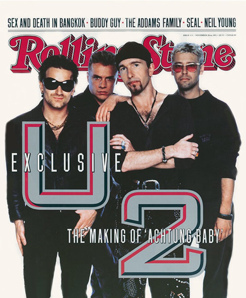 U2 1991 Rolling Stone Magazine Cover Poster Print - Etsy