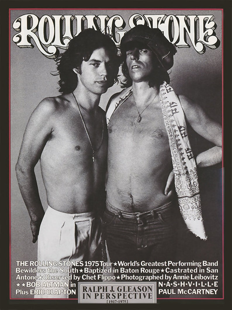 Mick Jagger Kieth Richards 1975 Rolling Stone Magazine Cover | Etsy