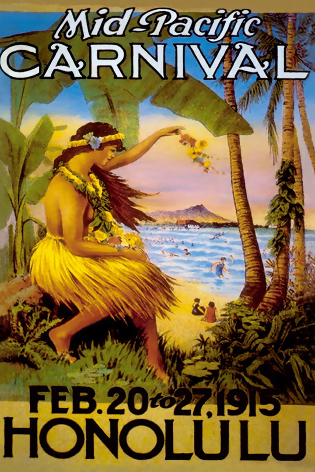 Vintage Tiki Pop, Tropic Modern Poster Print - Etsy