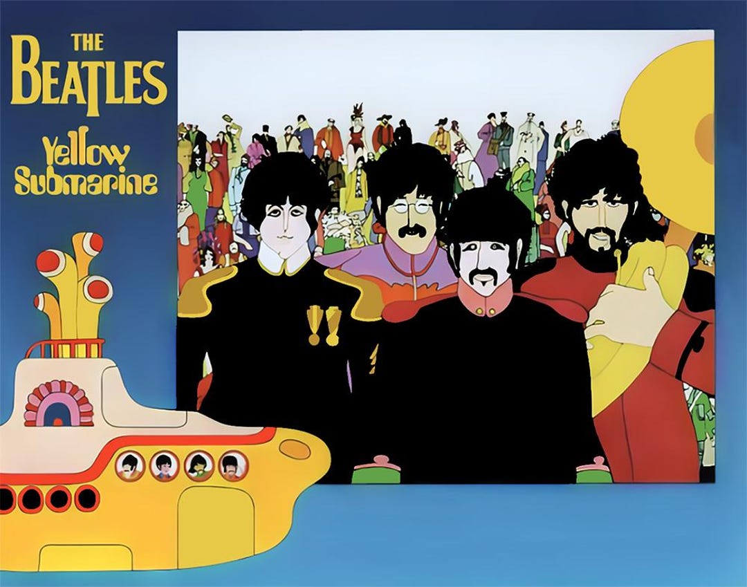 The Beatles Yellow Submarine Movie Poster Re- Print - Etsy
