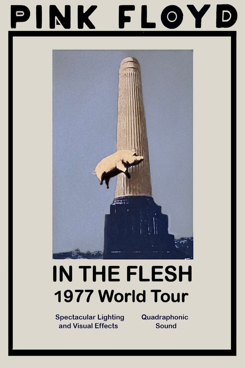 Pink Floyd 1977 World Tour Concert Poster Print - Etsy