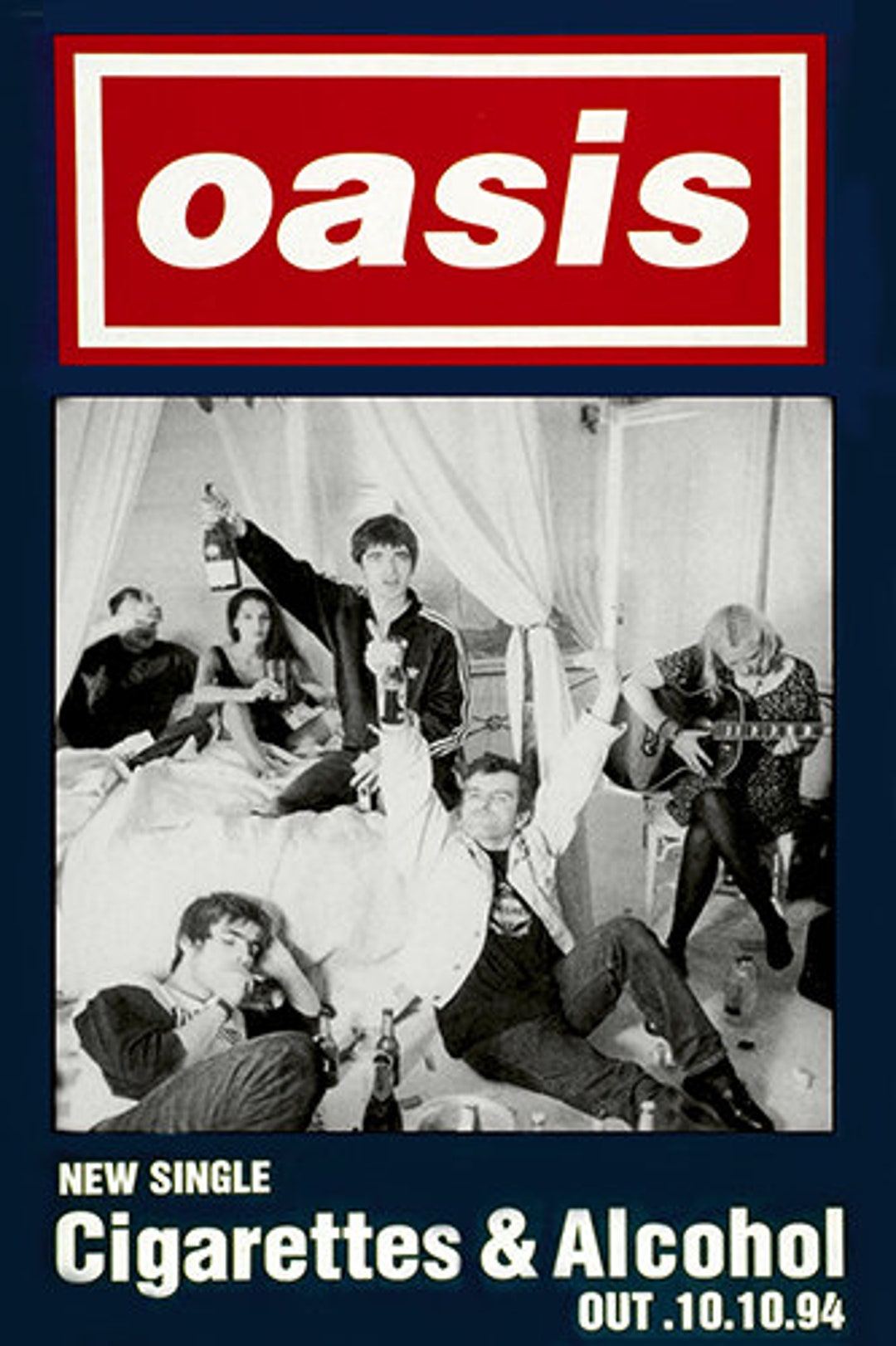 Oasis Cigarettes and Alcohol 1994 Promo Poster Print - Etsy