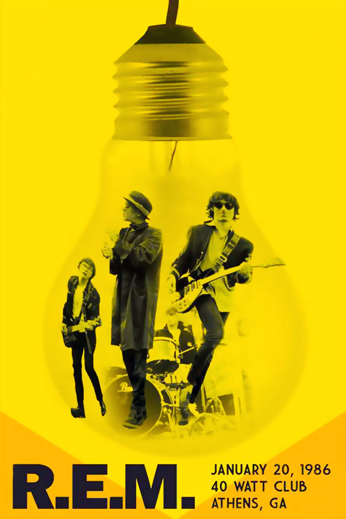 REM 1986 Club Gig Poster Print 40 Watt Club Athens GO | Etsy