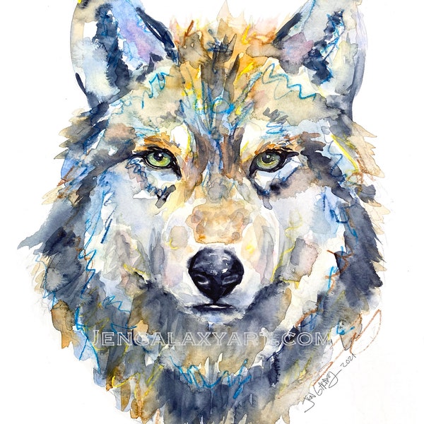 Gray Wolf Art - Etsy