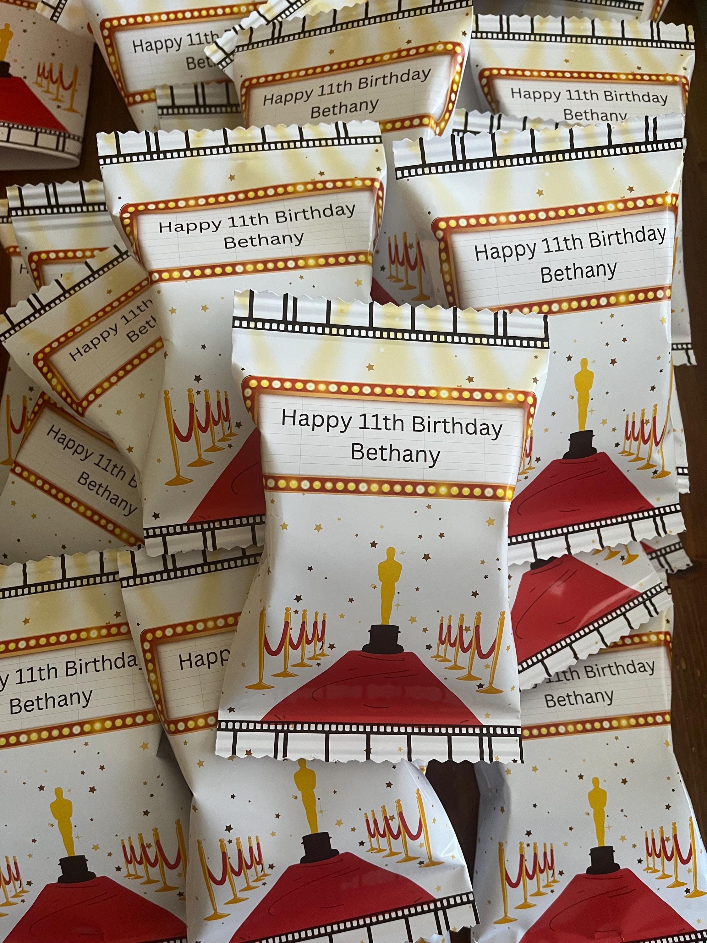 Movie Night Personalized Custom Chip Bags, Printable Digital PDF - Etsy