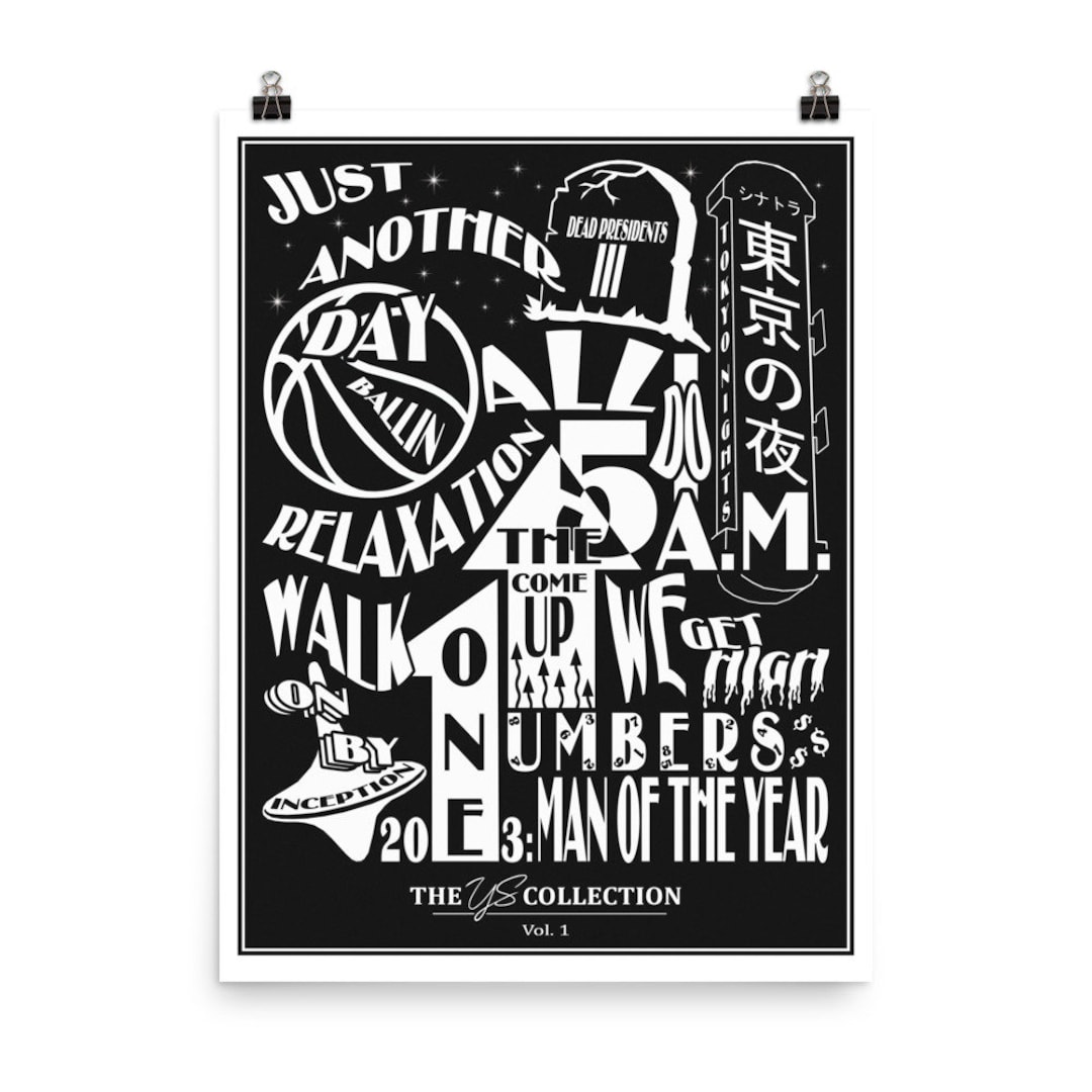 YS Collection Vol. 1 Poster tracklist Logic young Sinatra - Etsy