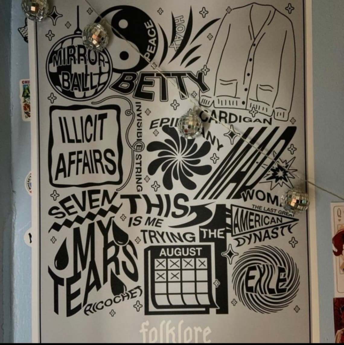 Folklore Poster tracklist Taylor Album 2022 Swifties - Etsy