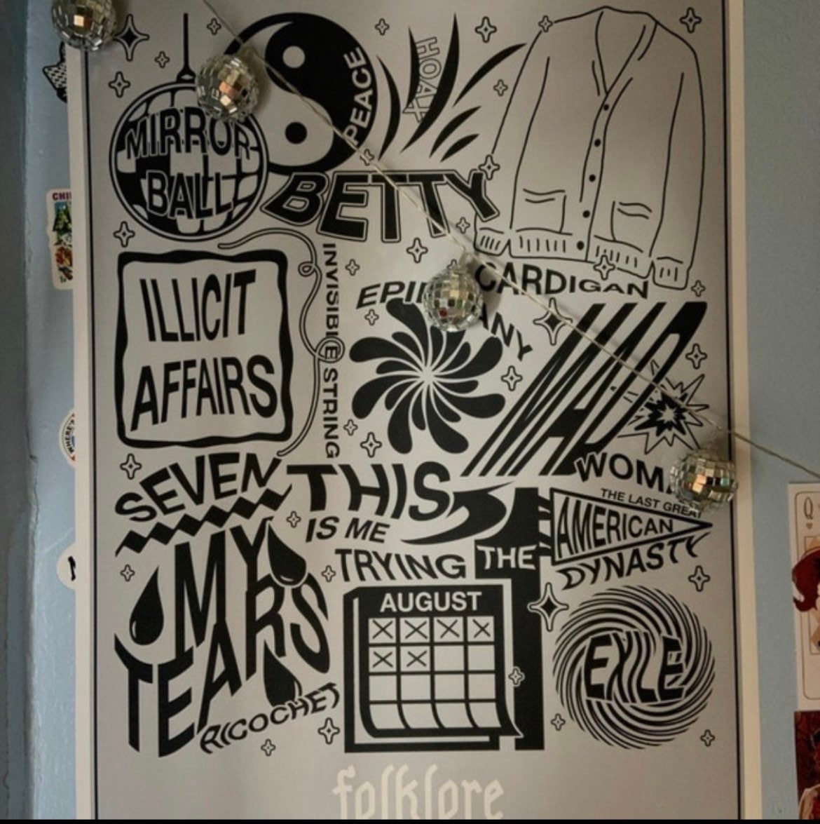 Folklore Poster tracklist Taylor Album 2022 Swifties - Etsy