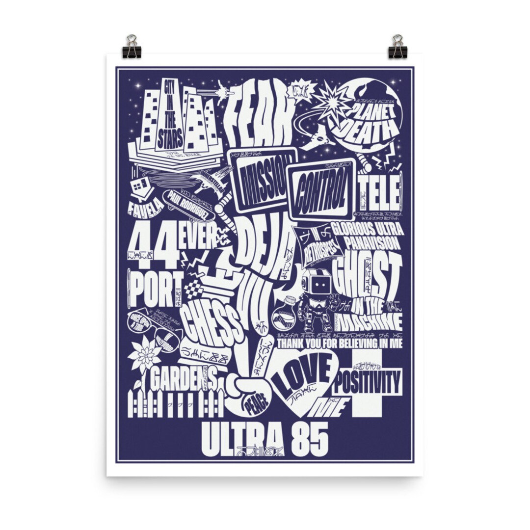 Ultra 85 Poster (tracklist) - Logic - Etsy