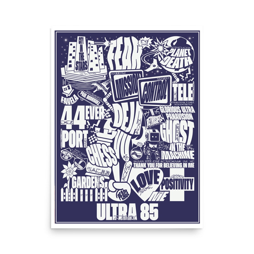 Digital Ultra 85 Poster (tracklist) - Logic - Etsy