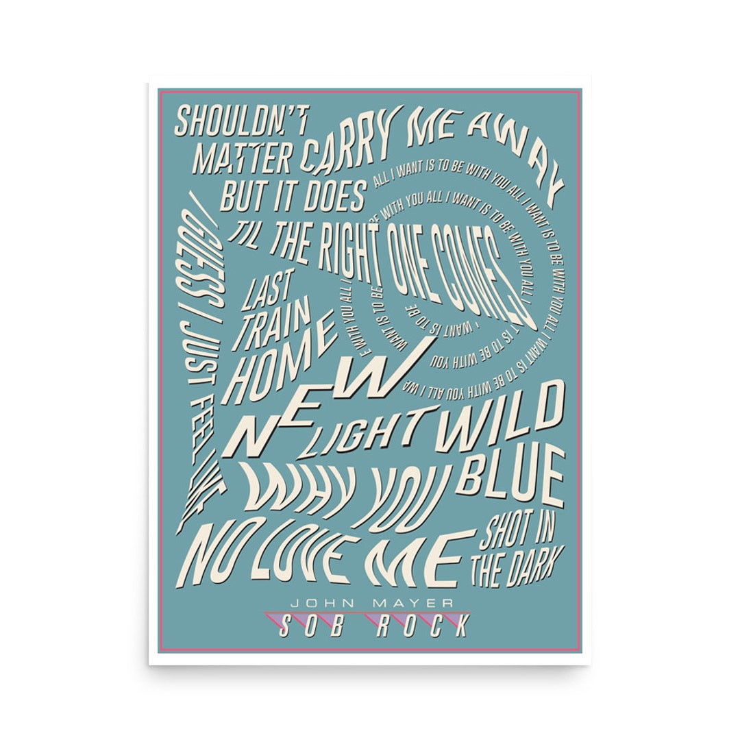 Digital Sob Rock Poster Album Tracklist JM - Etsy