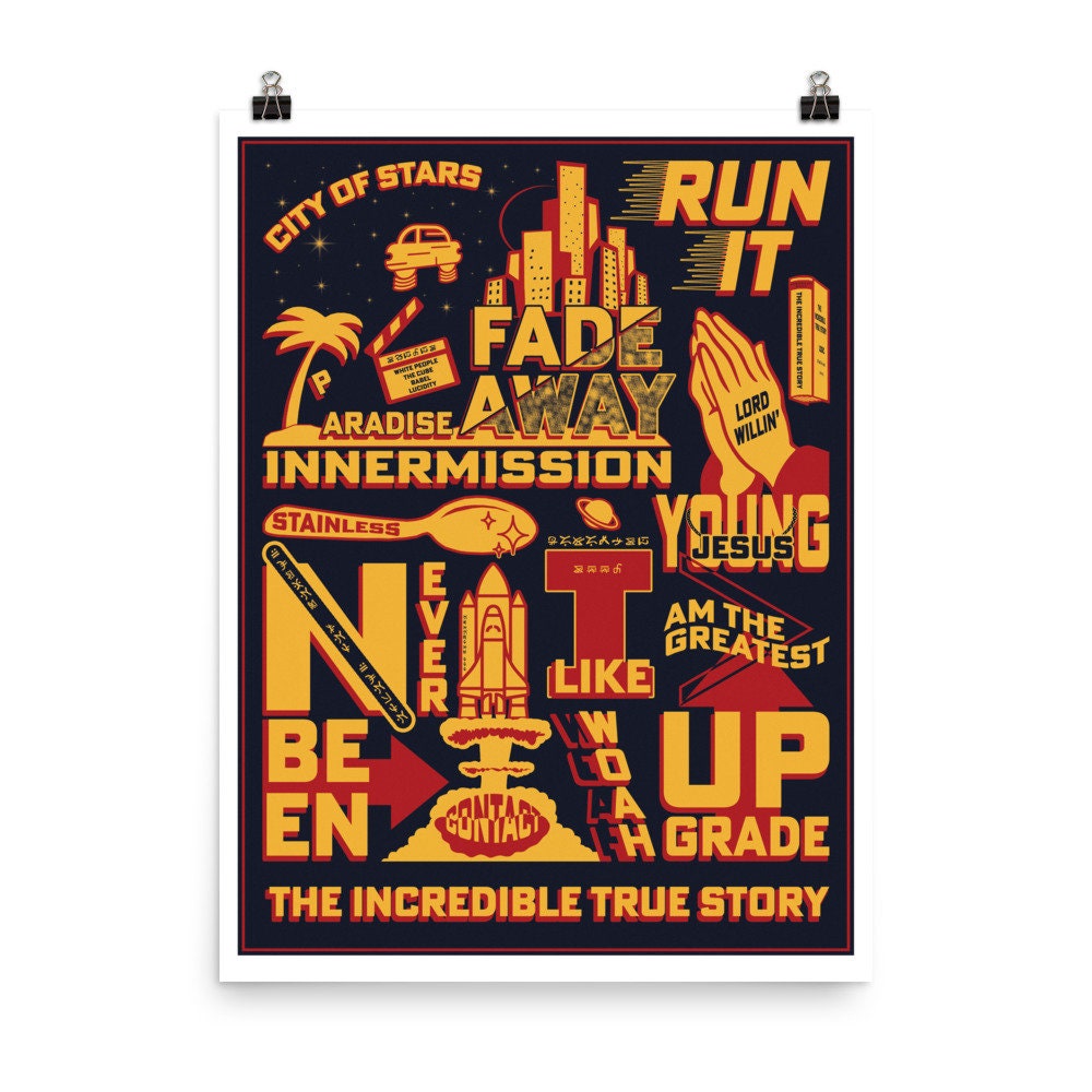 The Incredible True Story Poster (tracklist) - Logic - Etsy