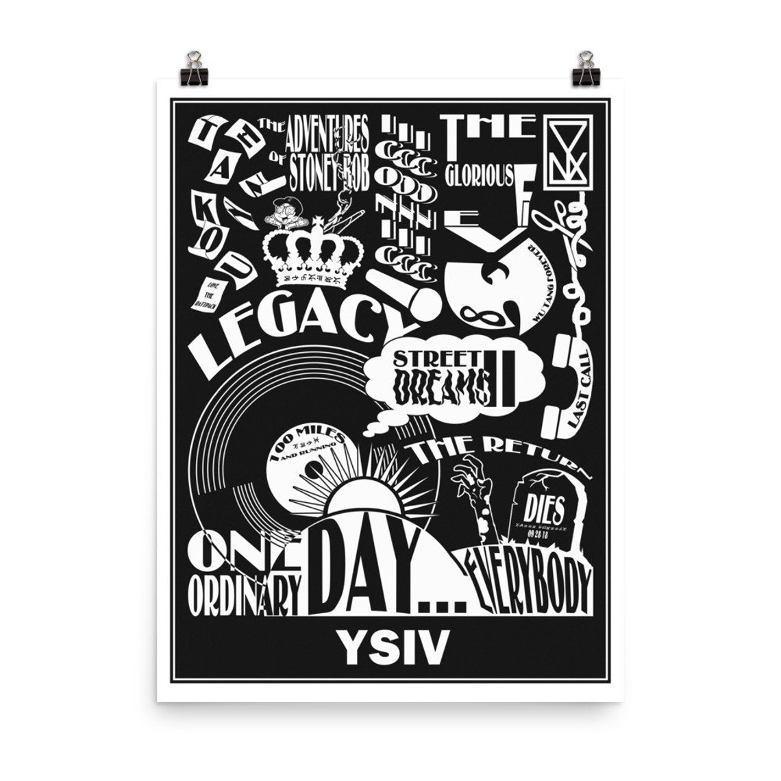 YSIV Poster tracklist Logic young Sinatra IV - Etsy
