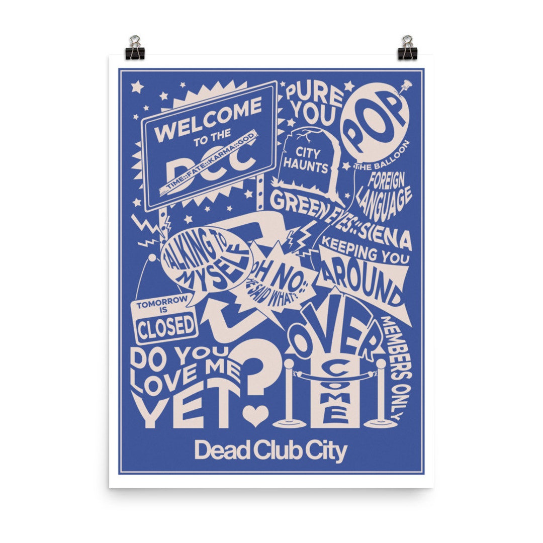 Dead Club City Deluxe Poster (tracklist) - Nothing but Thieves - Etsy