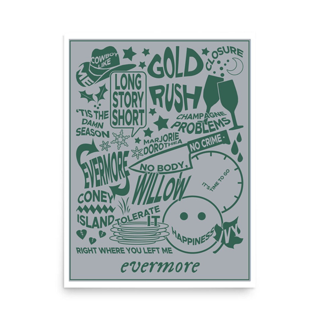 Digital Evermore 5-PACK BUNDLE Poster (tracklist) - Taylor Album 2023 ...