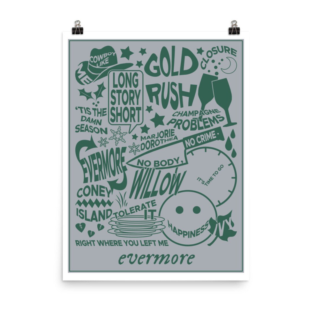 Evermore Poster (tracklist) - Taylor Album 2023 TV - Etsy