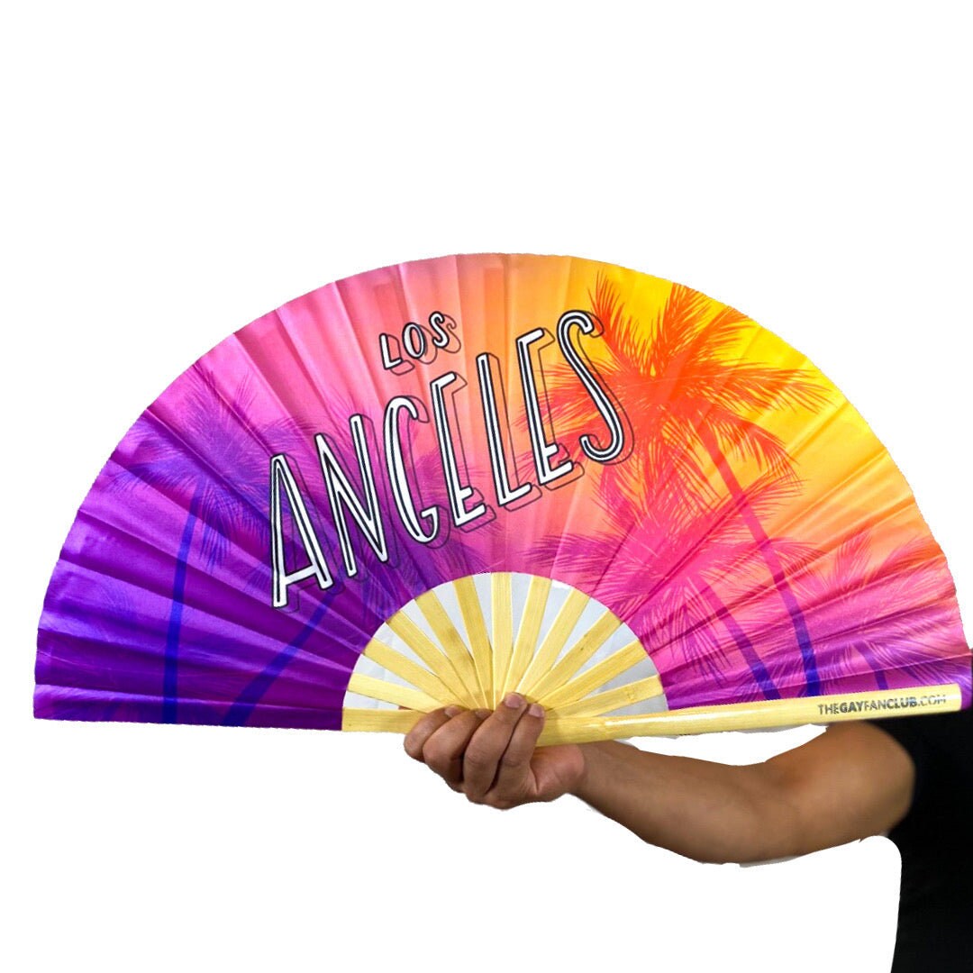 LA Sunset Fan | Los Angeles CA Hand Fan at the Gay Fan Club - Etsy