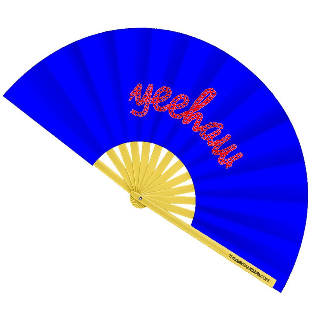 Yeehaw Fan - Texas Themed Bamboo Clack Fan, Oversized Western Rave ...