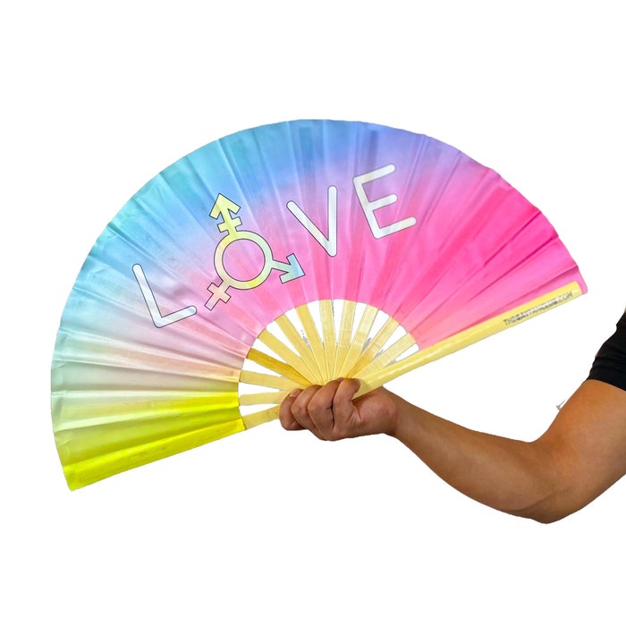 Trans Hand Fan - Etsy