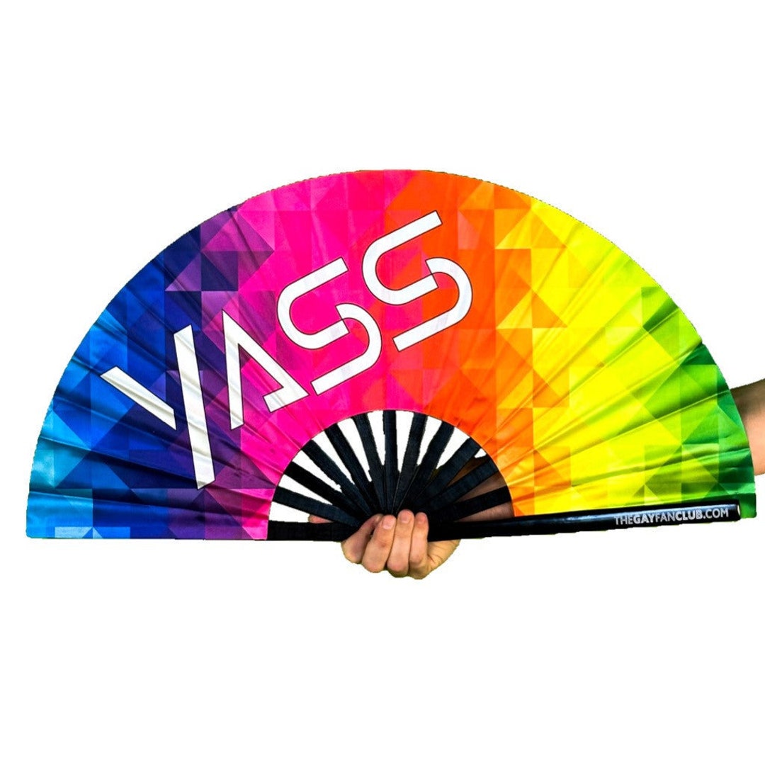 Yass Fan UV Uv-reactive Rave Fan at the Gay Fan Club - Etsy