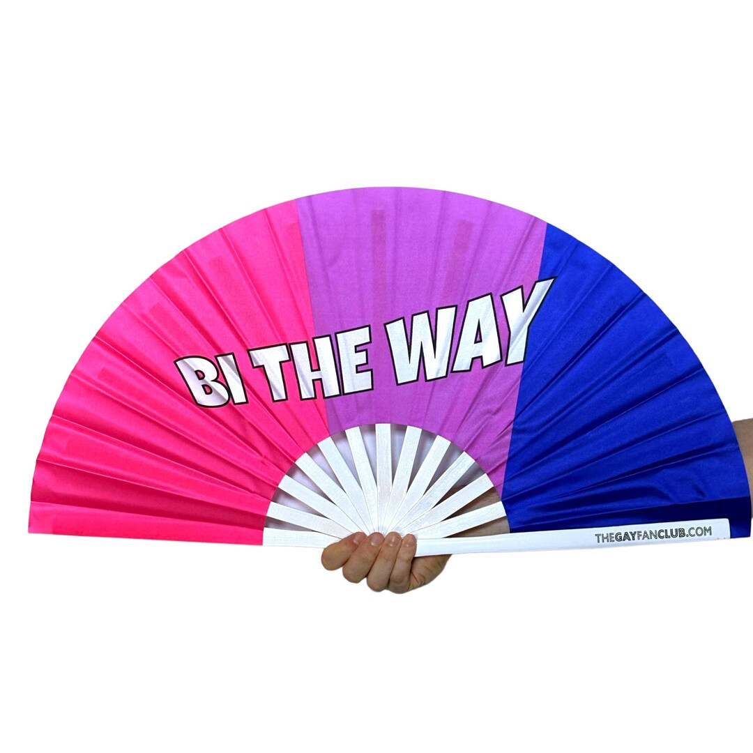 Bi the Way Fan Bisexual Pride Flag Fan at the Gay Fan Club - Etsy