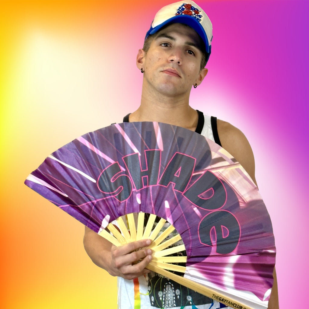 Shade Fan Sassy Drag Fan Bamboo Folding Fan at the Gay Fan Club - Etsy