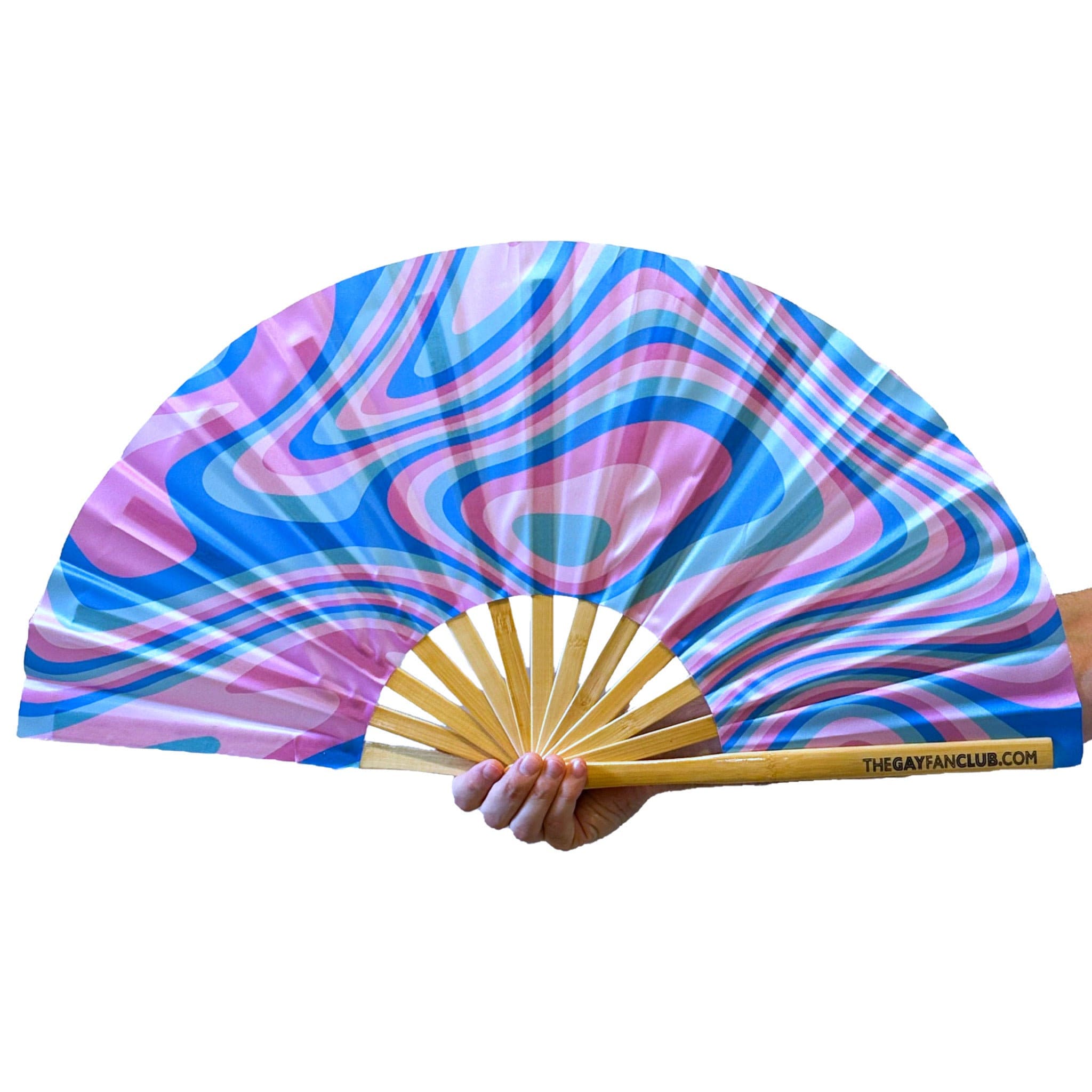 Psychedelic Trans Fan UV Pride Hand Fan at the Gay Fan Club - Etsy