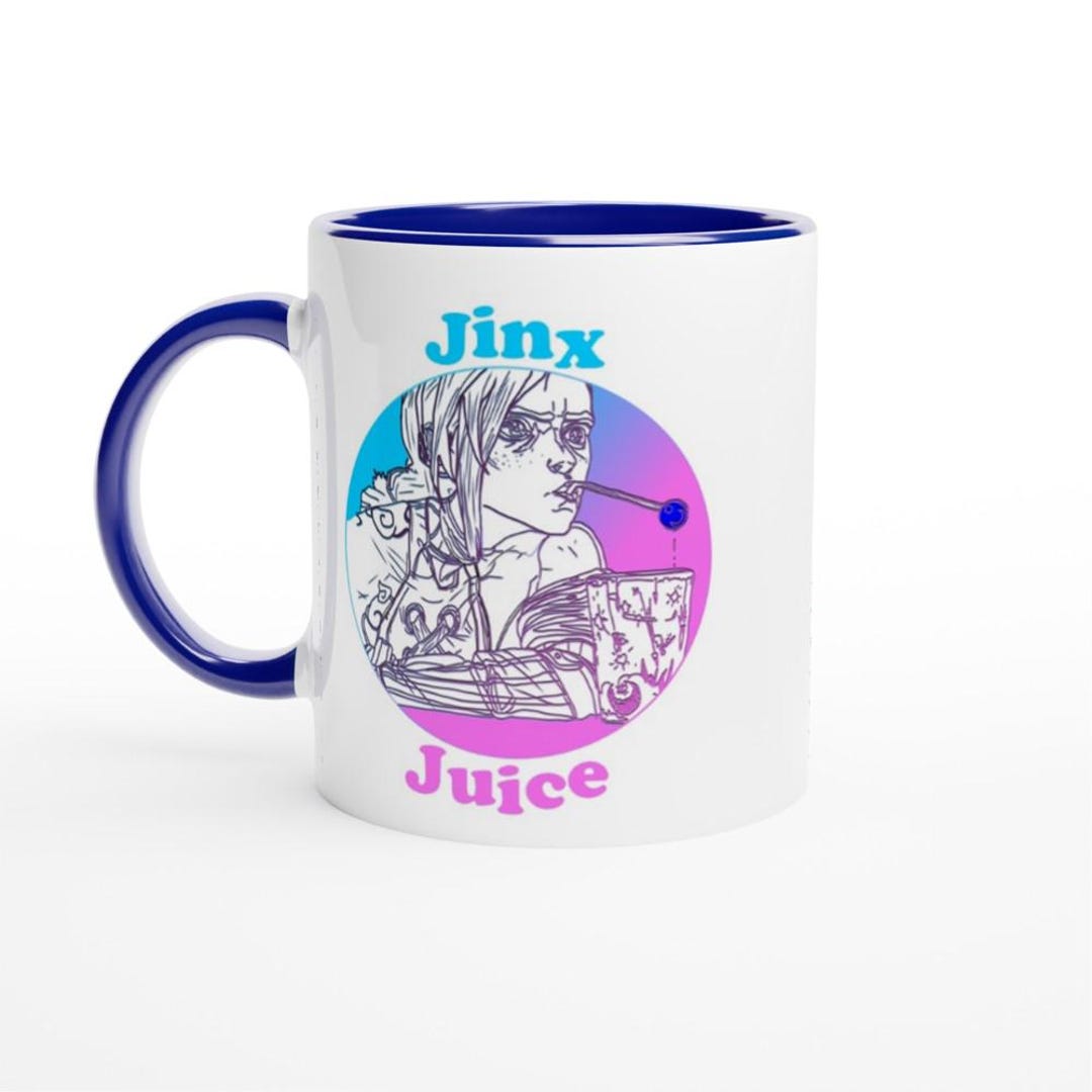 Arcane Mug Jinx Juice, Navy and White, Fun, Cosy Gift, Season 1 and 2 ...