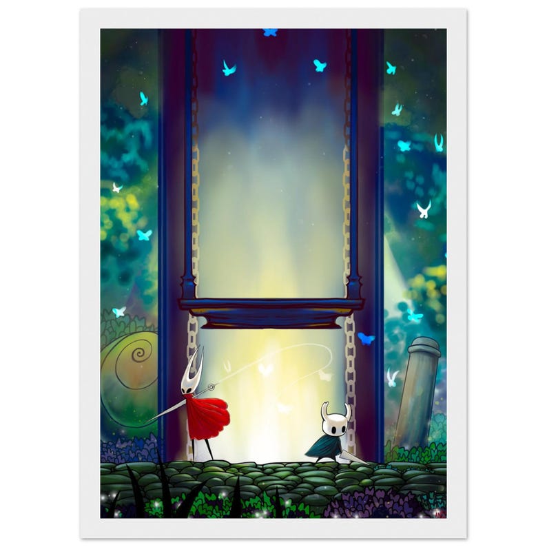 Hollow Knight & Silk Song Poster in Wooden Frame: NO AI! Original ...