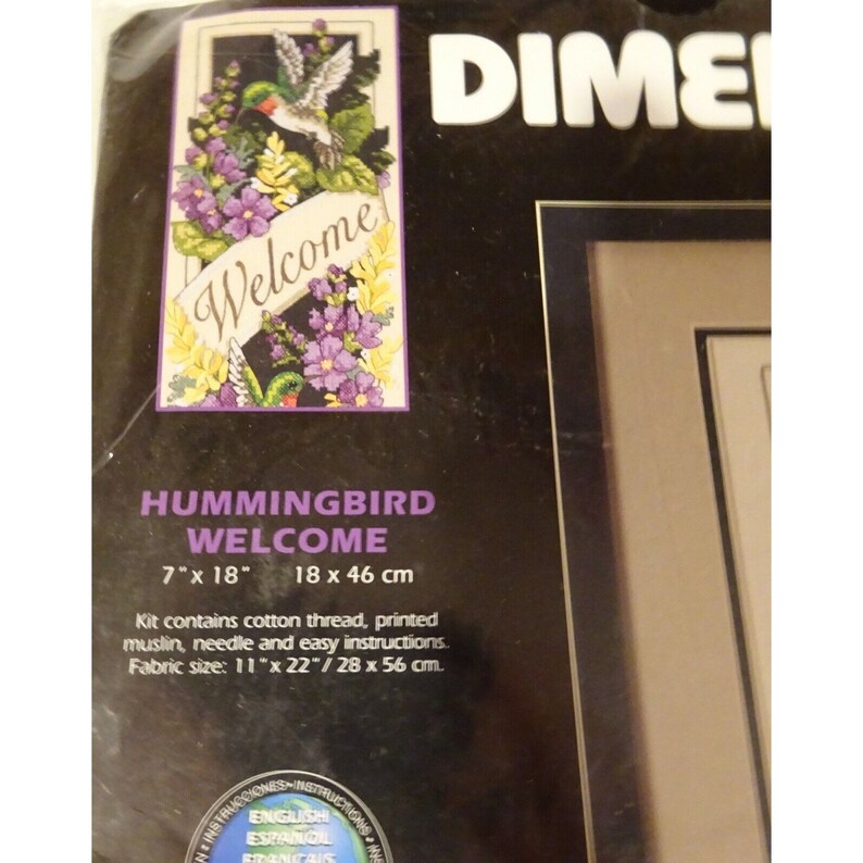 Dimensions Hummingbird Welcome Stamped Cross Stitch Kit Sealed - Etsy